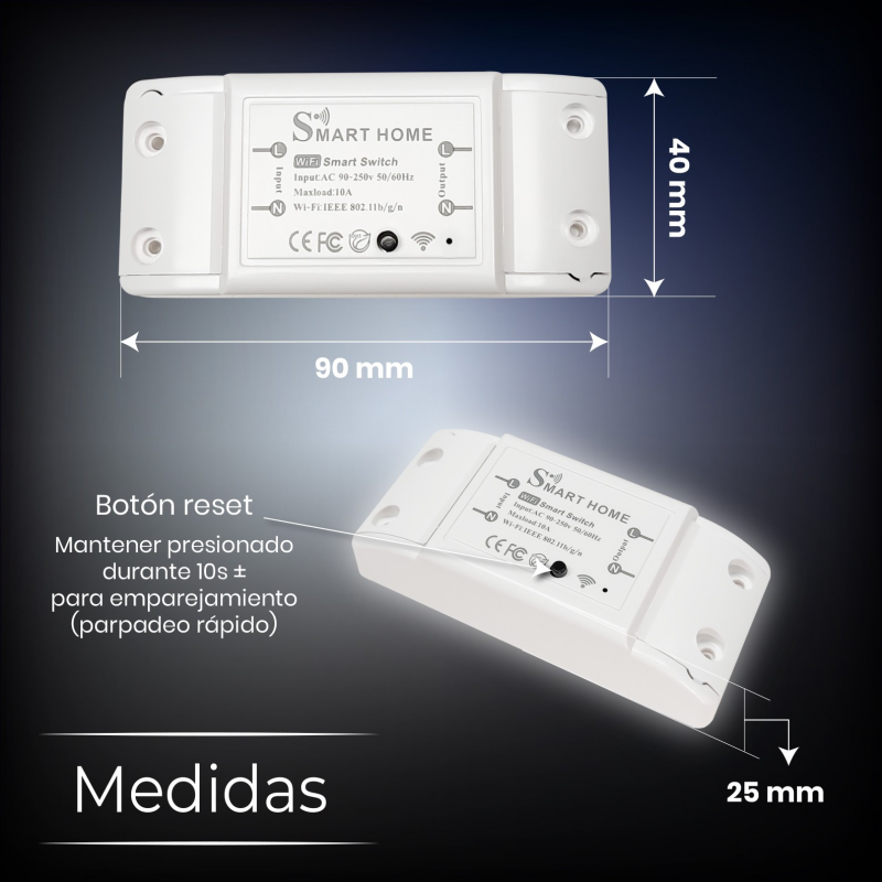 Universal relay Wi-Fi Smart Switch | LED ATOMANT