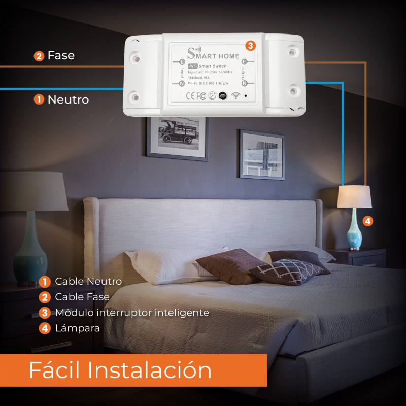 Universal relay Wi-Fi Smart Switch | LED ATOMANT