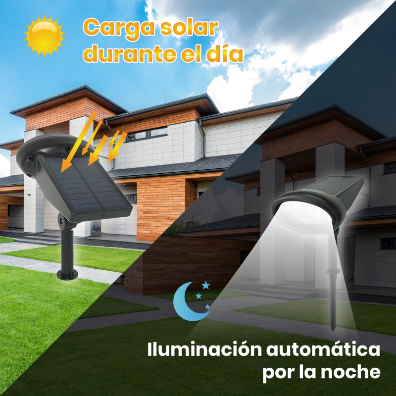 Luz Solar LED Exterior con Sensor lumínico | LED ATOMANT