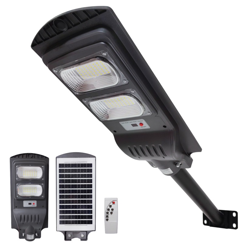 Farola Solar Exterior LED 100W, IP65, con Sensor de Movimiento y Mando ...