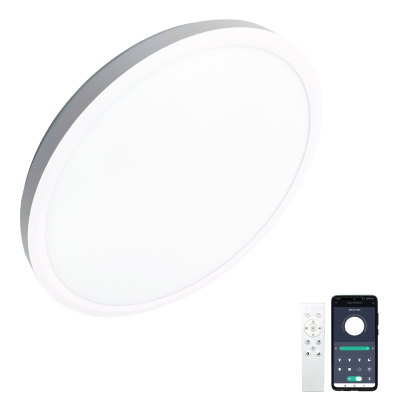 Runde LED Deckenleuchte 24W mit App und Fernbedienung | Dimmbar CCT ...