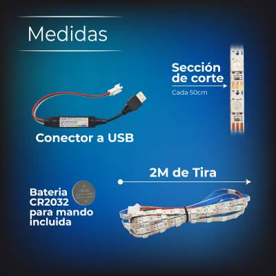 RGB LED Strip 5M 5V – 60 LEDs/m – Cuttable every 50cm | LED ATOMANT