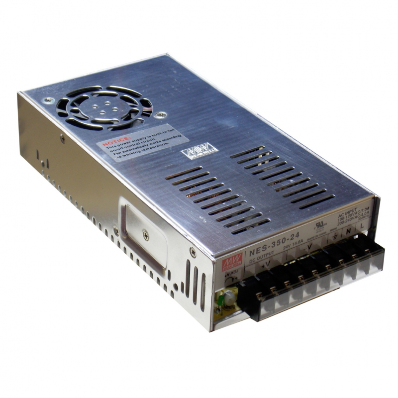 Mean Well Transformer NES 350W 24V IP20 14,6A With fan | LED ATOMANT