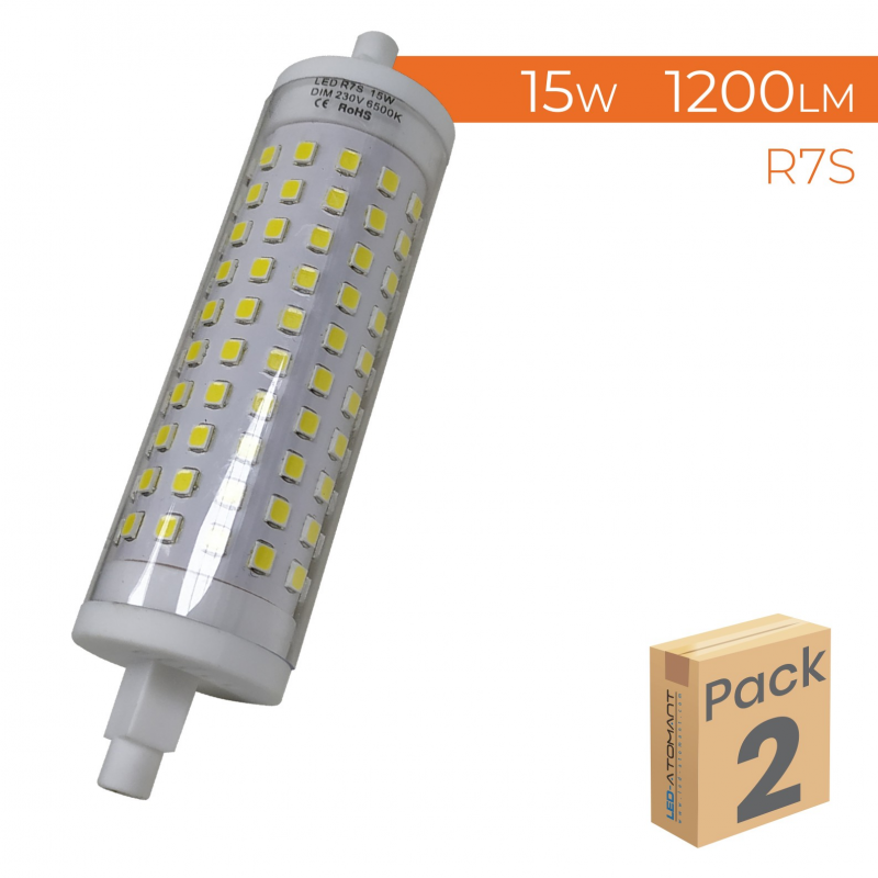 Bombilla LED R7S 15W 118mm 1200LM Regulable A++ | LED Atomant