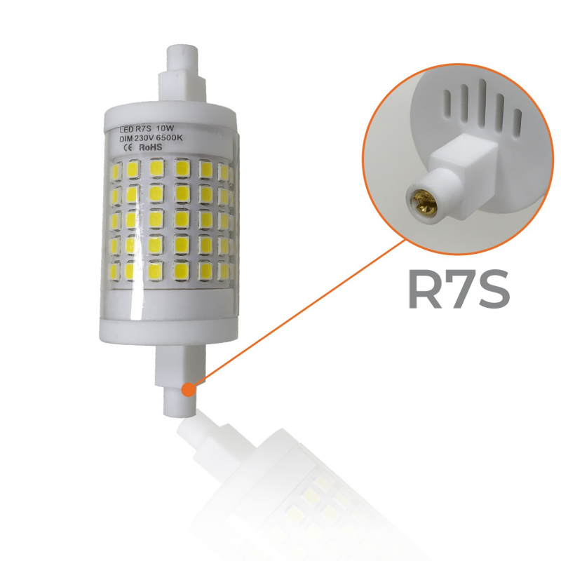 Bombilla LED R7S 10W 78mm 900LM Regulable A++ | LED Atomant
