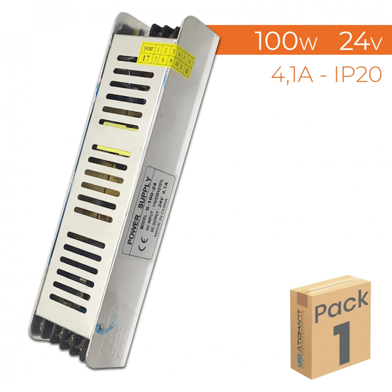 Strip Transformer 100W 24V 4,1A IP20 | LED ATOMANT