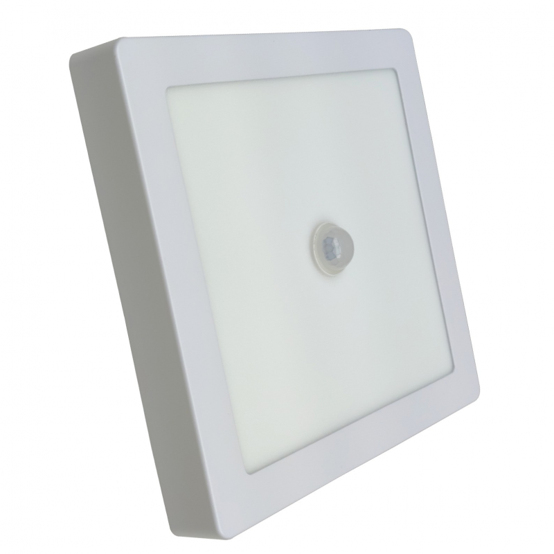 Plafón LED Cuadrado Superficie 20W 1800LM 220mm con Sensor IR | LED ATOMANT