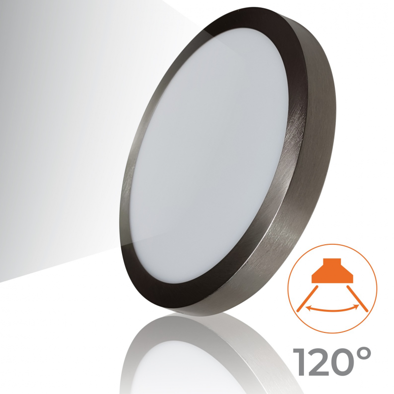 Round LED Surface Ceiling Light CCT 25W 2500LM 300mm Silver Frame | LED ...