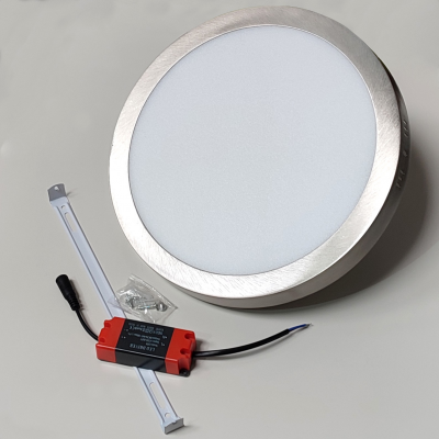 Round LED Surface Ceiling Light CCT 25W 2500LM 300mm Silver Frame | LED ...
