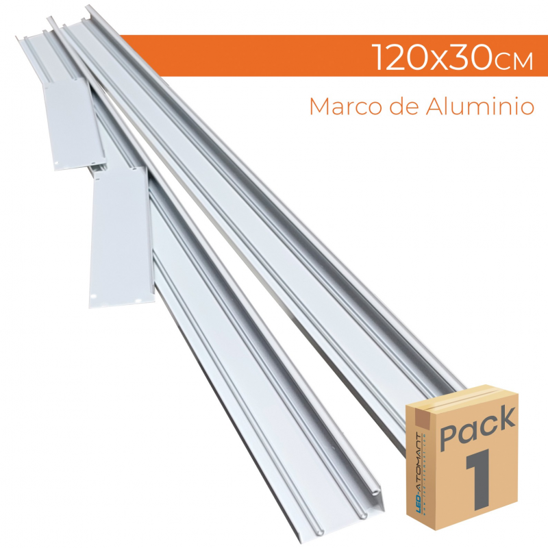Suporte de superfície de alumínio para painel LED 120x30cm